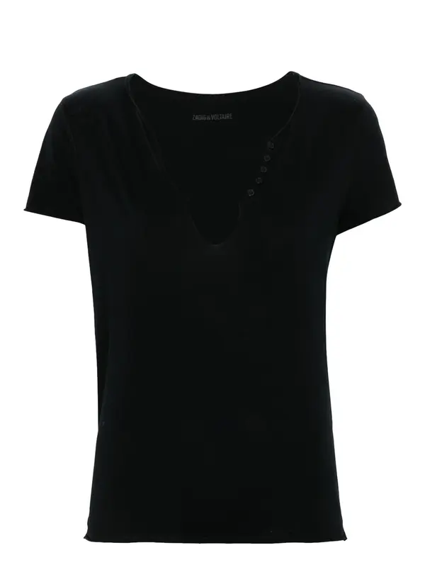 Zadig&Voltaire Henley T-shirt - Black