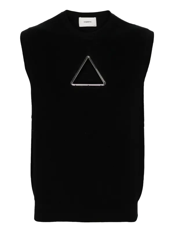 Coperni Triangle Sleeveless Knitted Top - Black