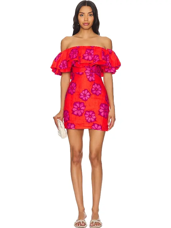 Rhode Vivi Mini Dress - Scarlet Bombay Bloom