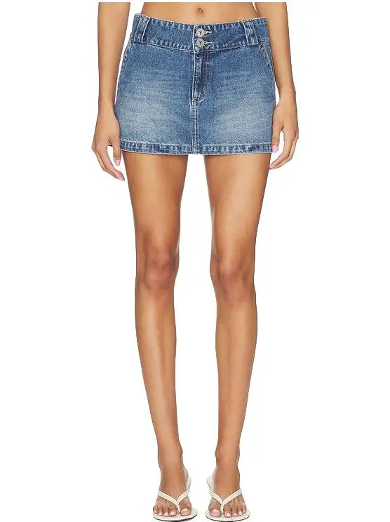 Abrand Denim 99 Denim Skirt - Bebe