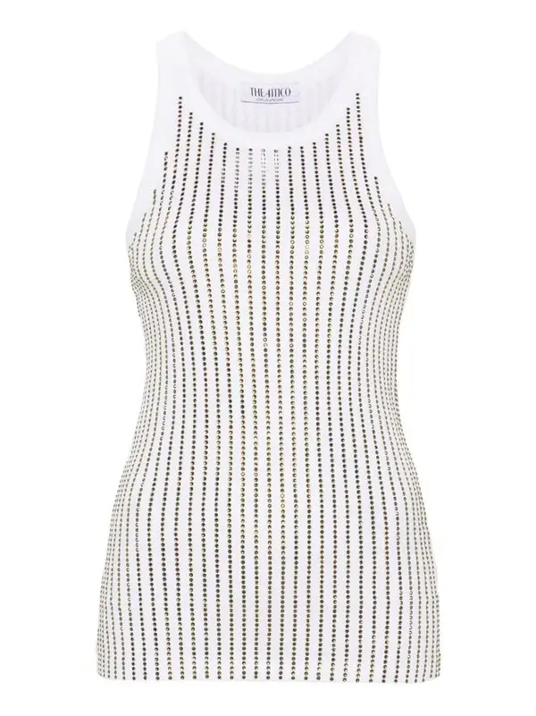 Attico Termostrass Jersey Top - White