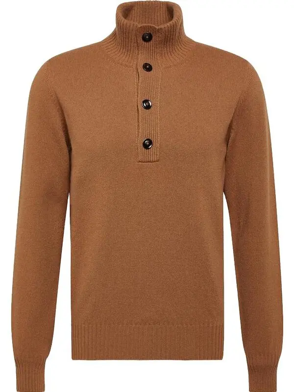 TOM FORD Wool And Cashmere Turtleneck Sweater - Brown