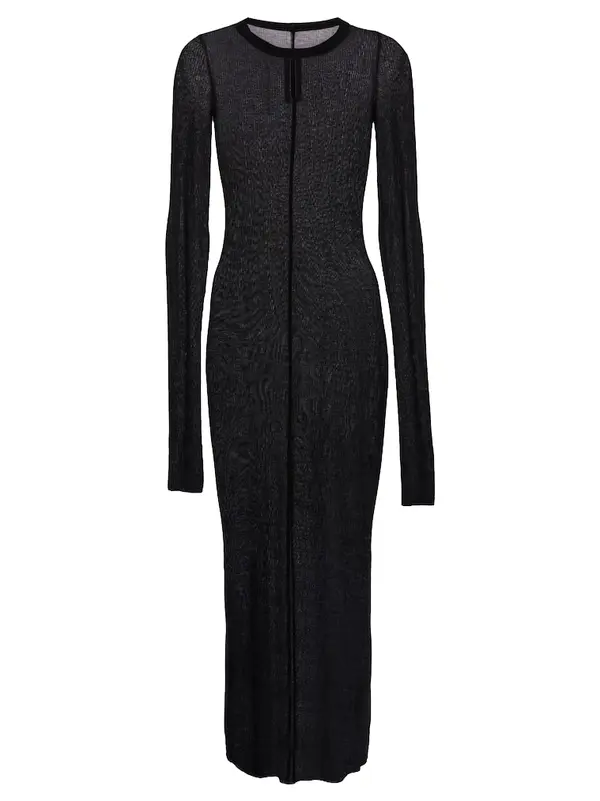 Rick Owens Knitted Midi Dress - Black