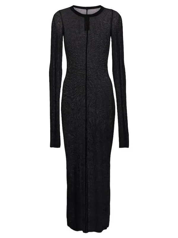 Rick Owens Knitted Midi Dress - Black