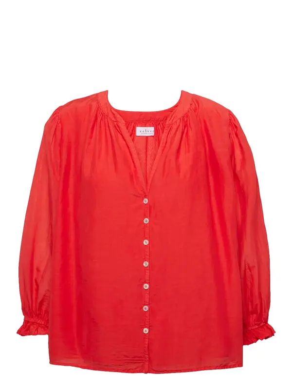 Velvet By Graham & Spencer Mel Shirt - Red
