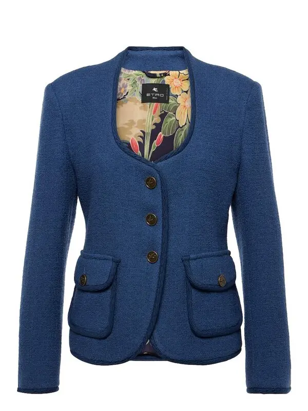 Etro Wool-blend Blazer - Blue