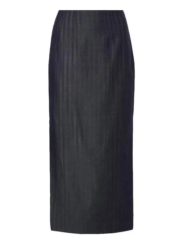 Etro Wool-blend Pencil Skirt - Blue