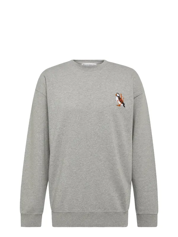 JW Anderson Logo Cotton Jersey Sweatshirt - Grey