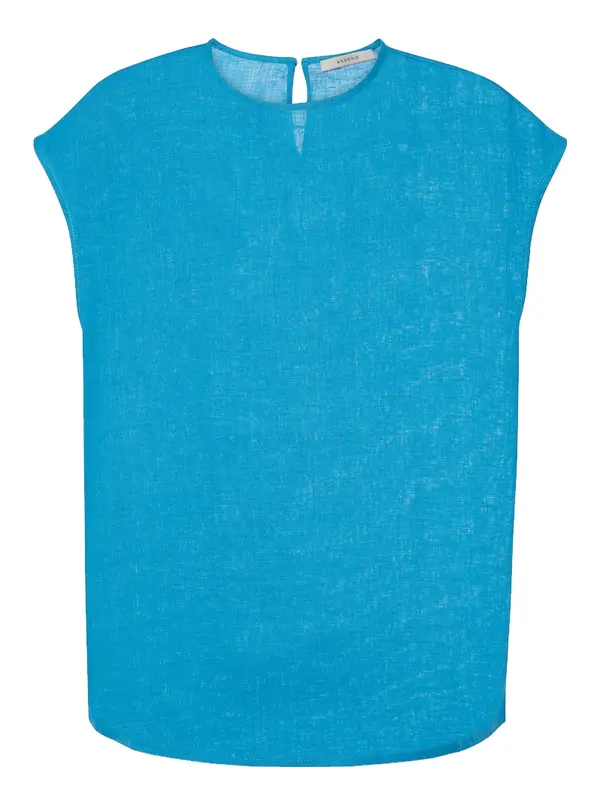 Asceno Dasha Linen Top - Blue