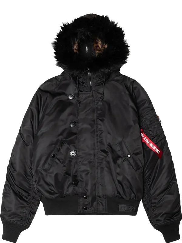 StÜssy X Alpha Kryptek N-2b Short Waist Parka - Black