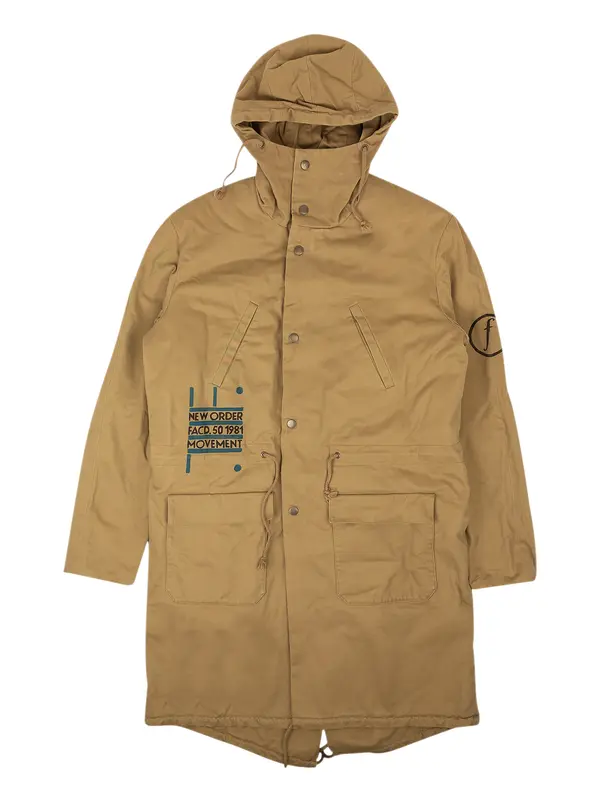 Raf Simons Redux Handpainted Parka With Badge - Tan