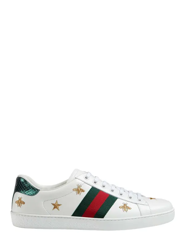 Gucci Ace Embroidered Sneakers - White