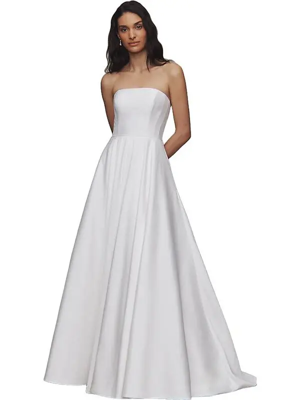 Jenny Yoo Brynn Strapless A-line Gown - Ivory