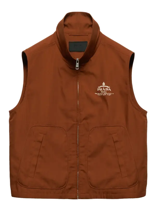 Prada Cotton-blend Vest - Tobacco
