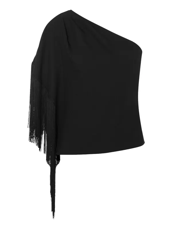 Moschino One-shoulder Fringed Blouse - Black