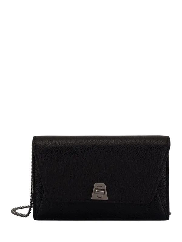 Akris Anouk Leather Clutch - Black