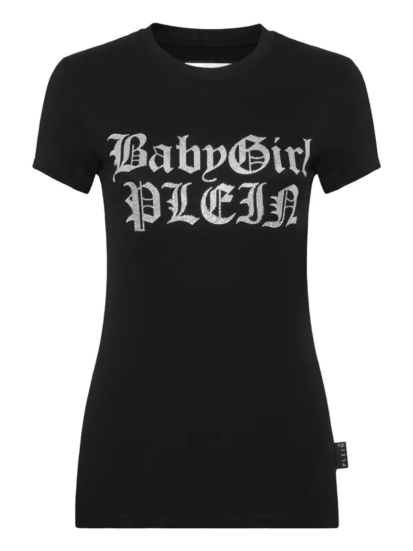 Philipp Plein Lettering Cotton T-shirt - Black