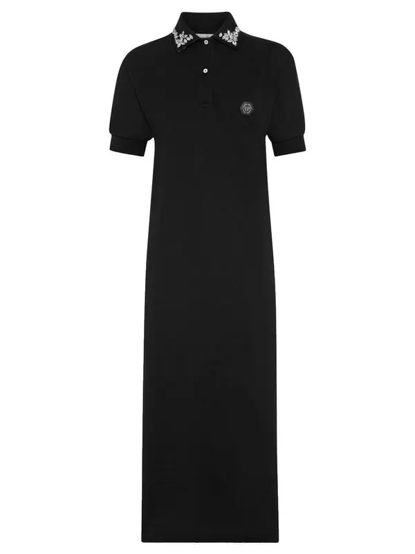 Philipp Plein Gothic Polo Dress - Black