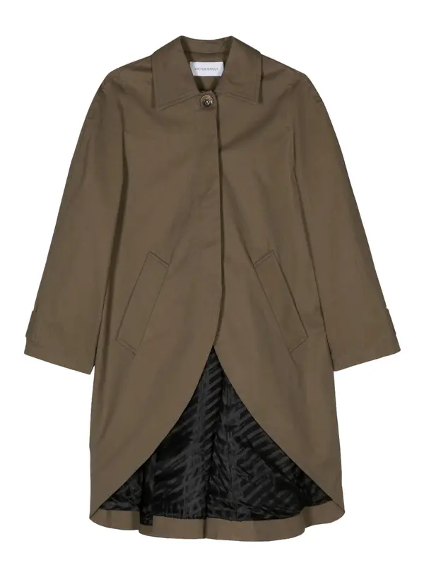 Viktor & Rolf Godet Canvas Trench Coat - Brown
