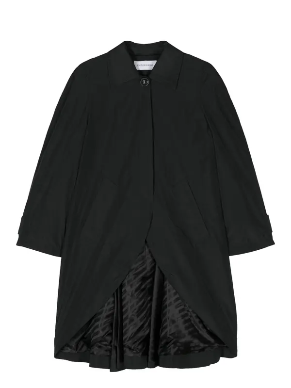 Viktor & Rolf Godet Taffeta Trench Coat - Black