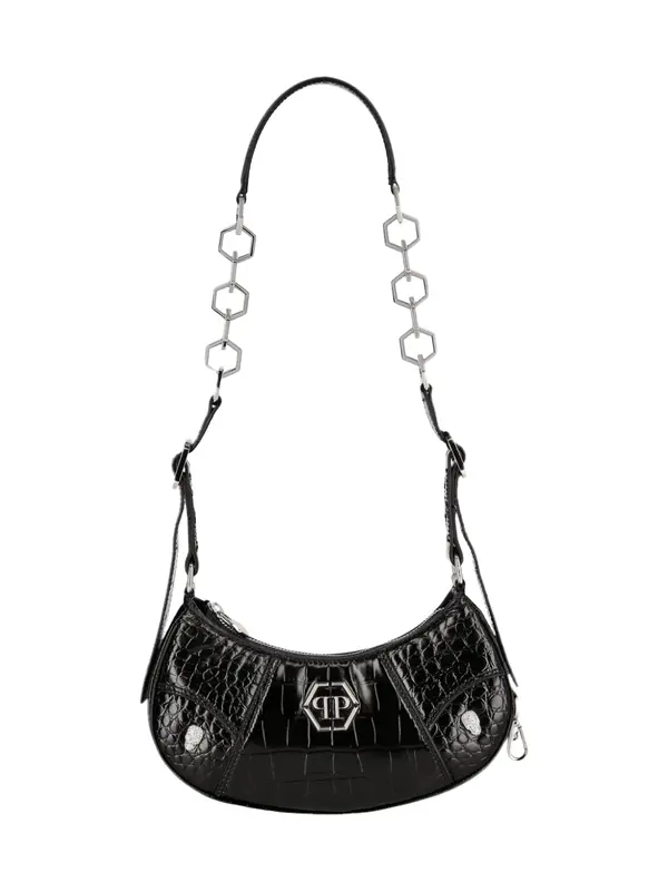 Philipp Plein Leather Shoulder Bag - Black