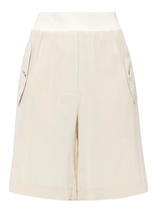 Helmut Lang Silk Bomber Shorts - Neutrals