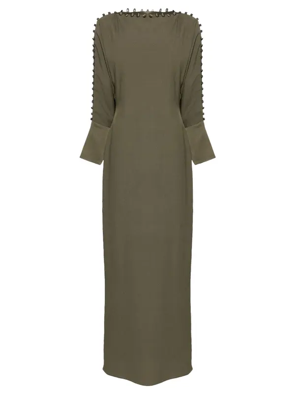TALLER MARMO Mila Button-detail Cady Dress - Green