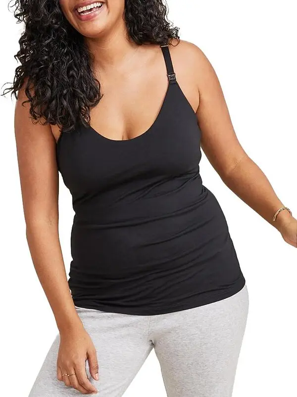 Hatch Collection The 24/7 Maternity Nursing Tank Top - Black