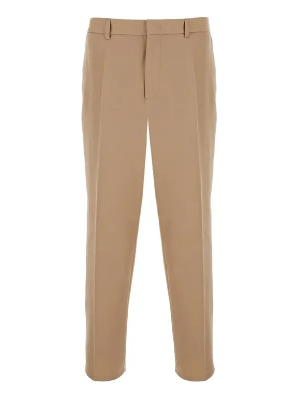 JIL SANDER Wool Pants With Elastic Waistband - Beige