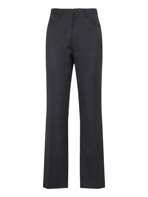 Balenciaga Gray Wool Tailored Pants - Grey