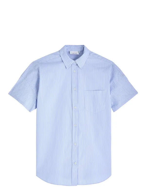 LMND Chiara Striped Cotton-poplin Shirt - Blue And White