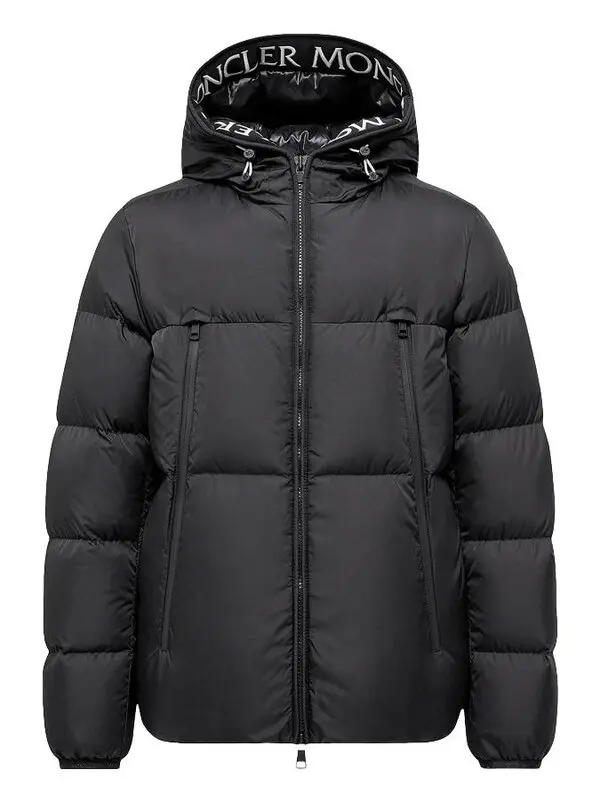 Moncler Montcla Logo Hooded Down Jacket - Black