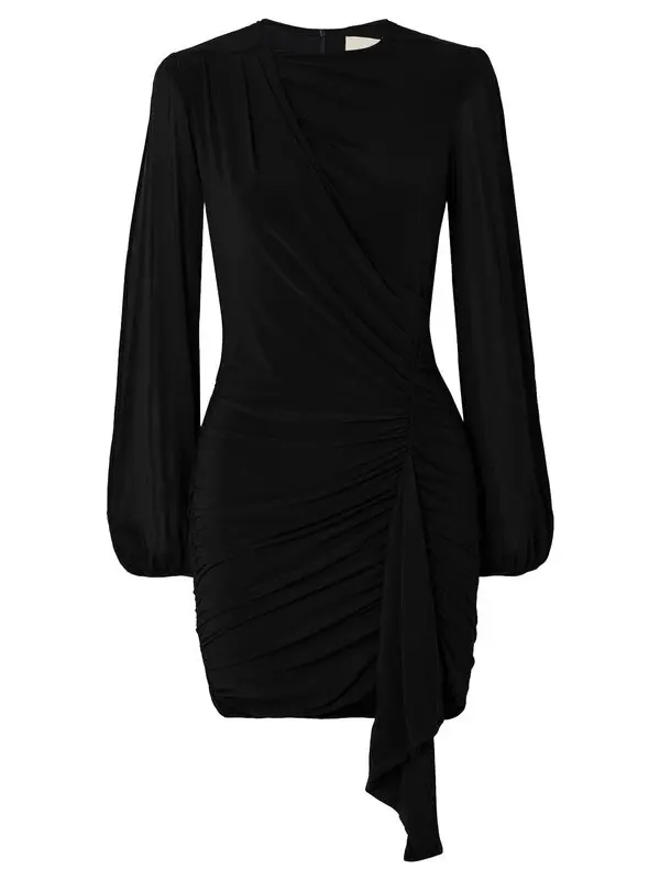 Isabel Marant Vinia Cutout Ruched Mini Dress - Black