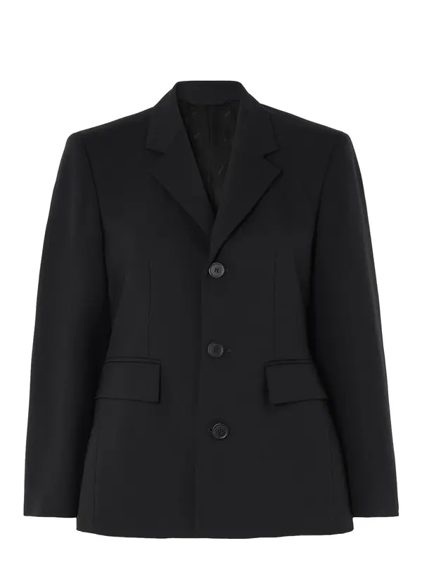 Balenciaga Soft Hourglass Cotton Blazer - Black