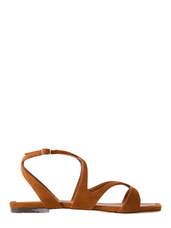 JIMMY CHOO Ayla Suede Sandals - Brown
