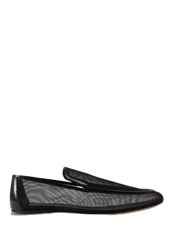 Khaite Alessio Leather-trimmed Mesh Loafers - Black