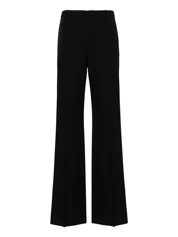 Balenciaga Straight-leg Wool Trousers - Black