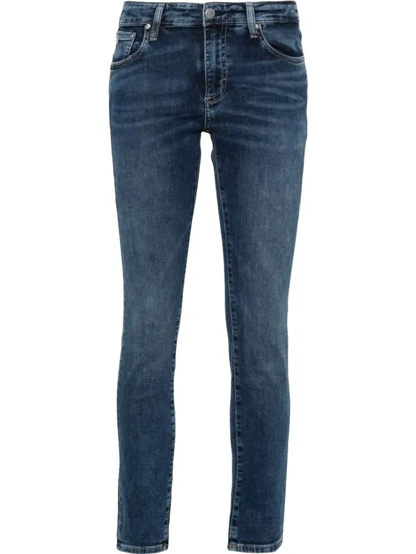 Ag Mid-rise Skinny Jeans - Blue