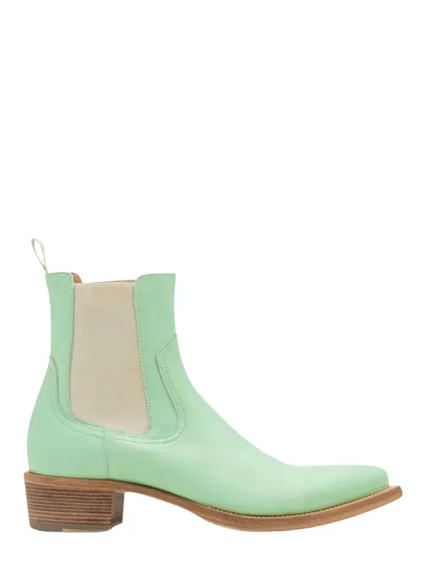 424 Cowboy Ankle Boots - Green