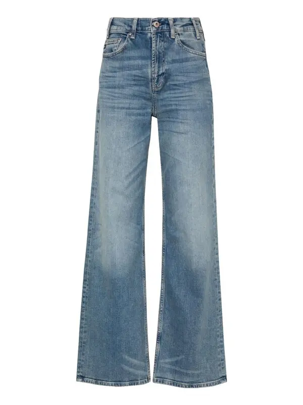 Ag Mid-rise Wide-leg Jeans - Blue