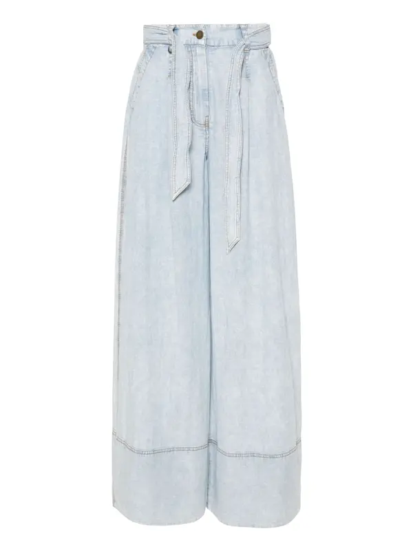 Zimmermann Wide-leg Cotton Jeans - Blue