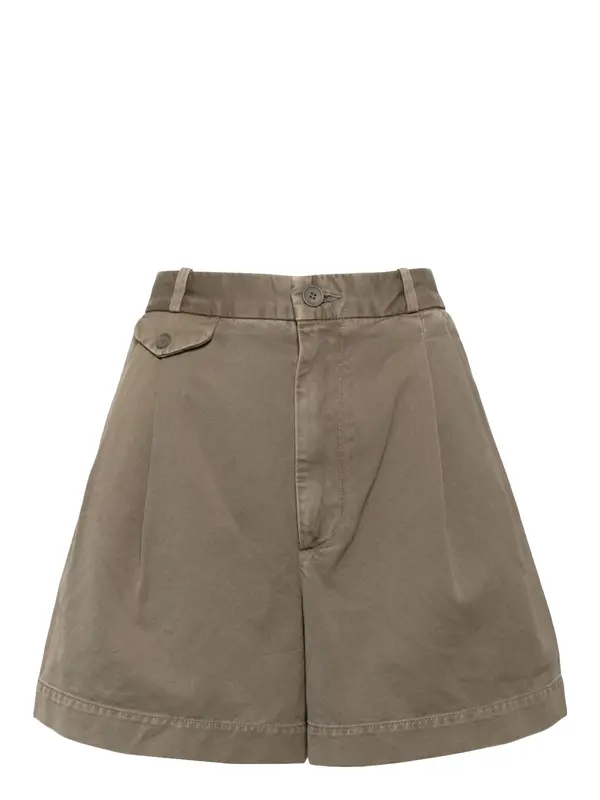 AGOLDE Becker Pleated Shorts - Green