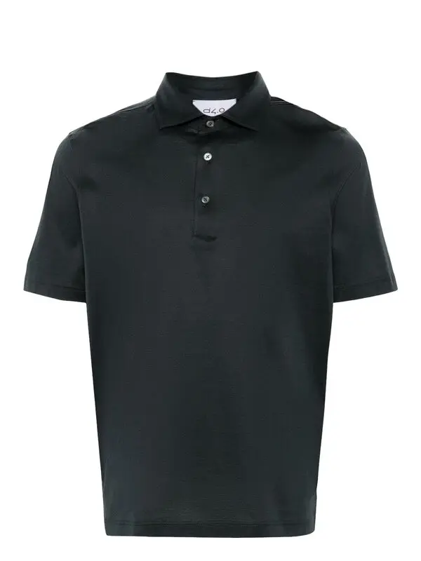 D4.0 Short-sleeve Cotton Polo Shirt - Grey