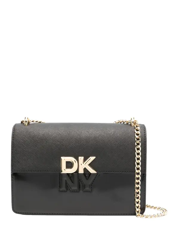 Dkny Logo-lettering Crossbody Bag - Black