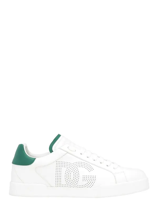Dolce & Gabbana Portofino Leather Sneakers - White
