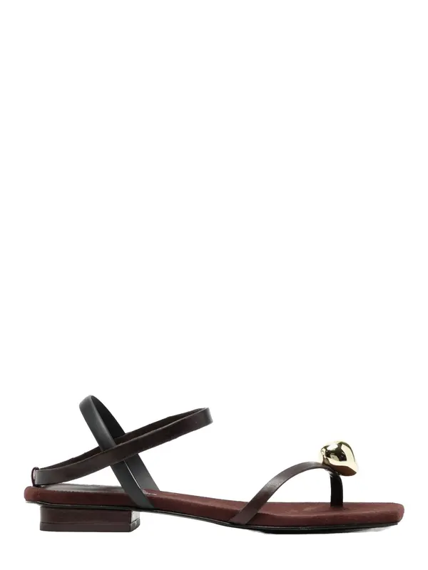 Cult Gaia Illene Square-toe Leather Sandals - Neutrals
