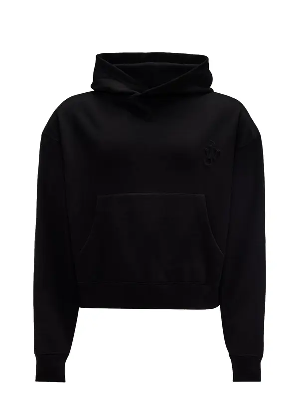 JW Anderson Logo-embroidered Hoodie - Black