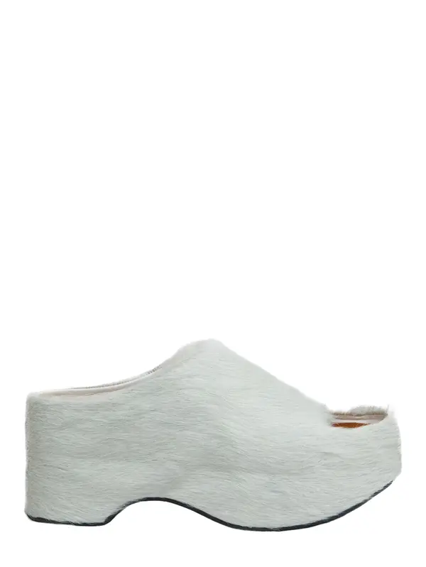 Marni Calf Hair Sandals - White