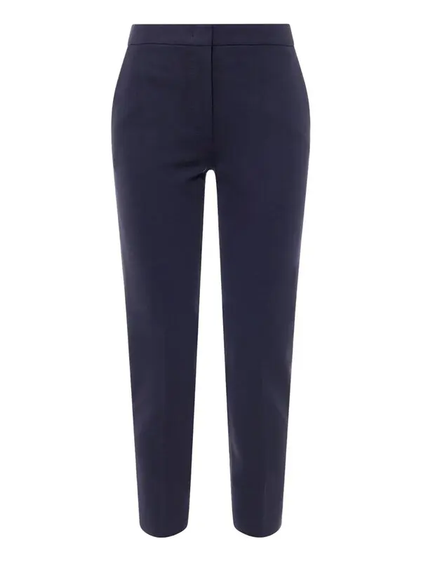 Max Mara Viscose Blend Straight Leg Trousers - Blue