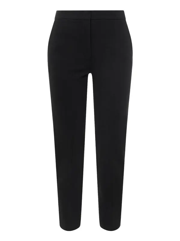 Max Mara Viscose Blend Straight Leg Trousers - Black